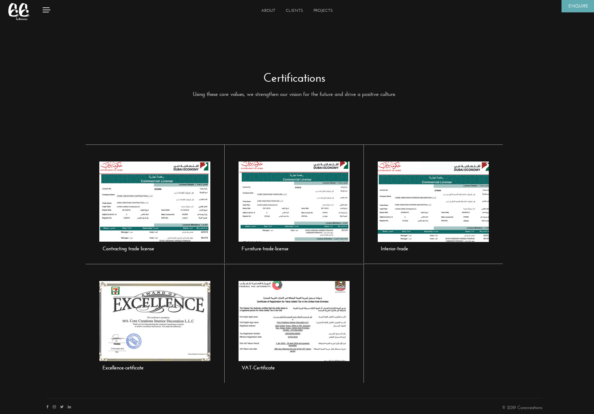 Certifications | Core Creations Interiors